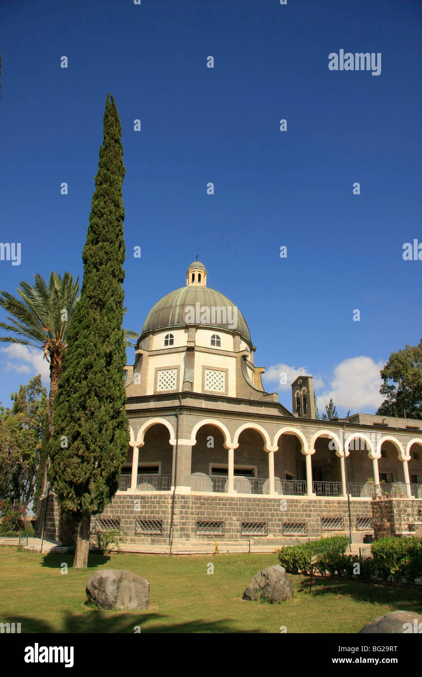 Israel, the Church of Beatitudes on the Mount of Beatitudes Stock Photo ...