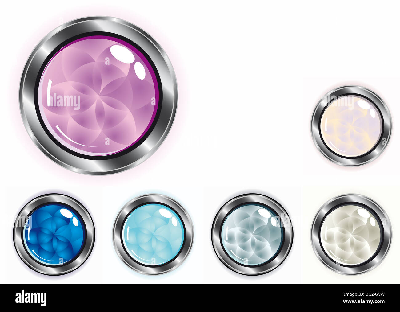 elegant shiny web button colorful with metal frame Stock Photo - Alamy