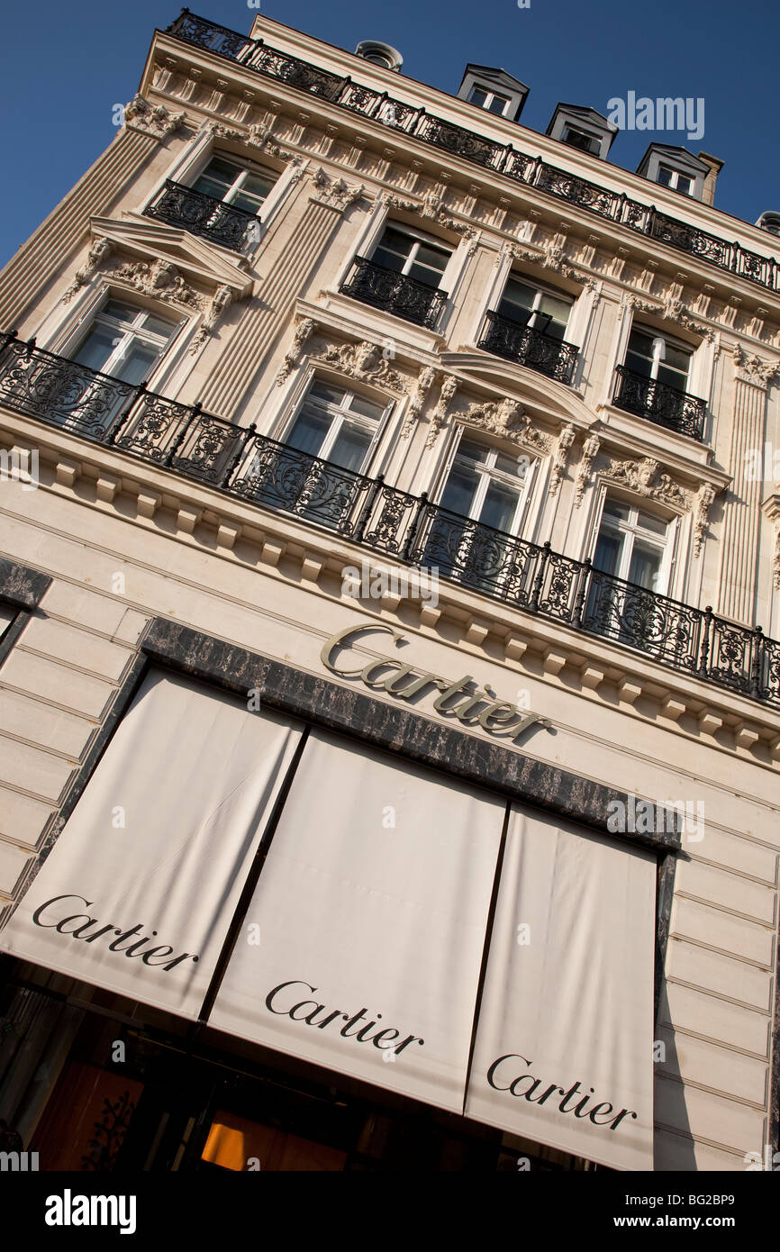 Cartier; Champs Elysees; Paris; France; Europe Stock Photo - Alamy