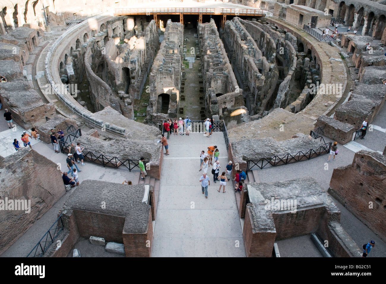 Interior view of the Colosseum.Arena and hypogeum Stock Photo - Alamy
