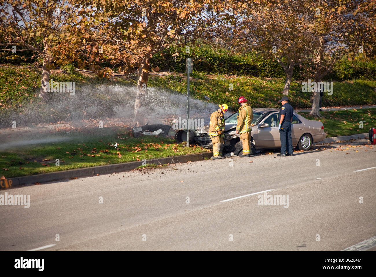 Destroyed wrecked wreck crash crashed hi-res stock photography and ...