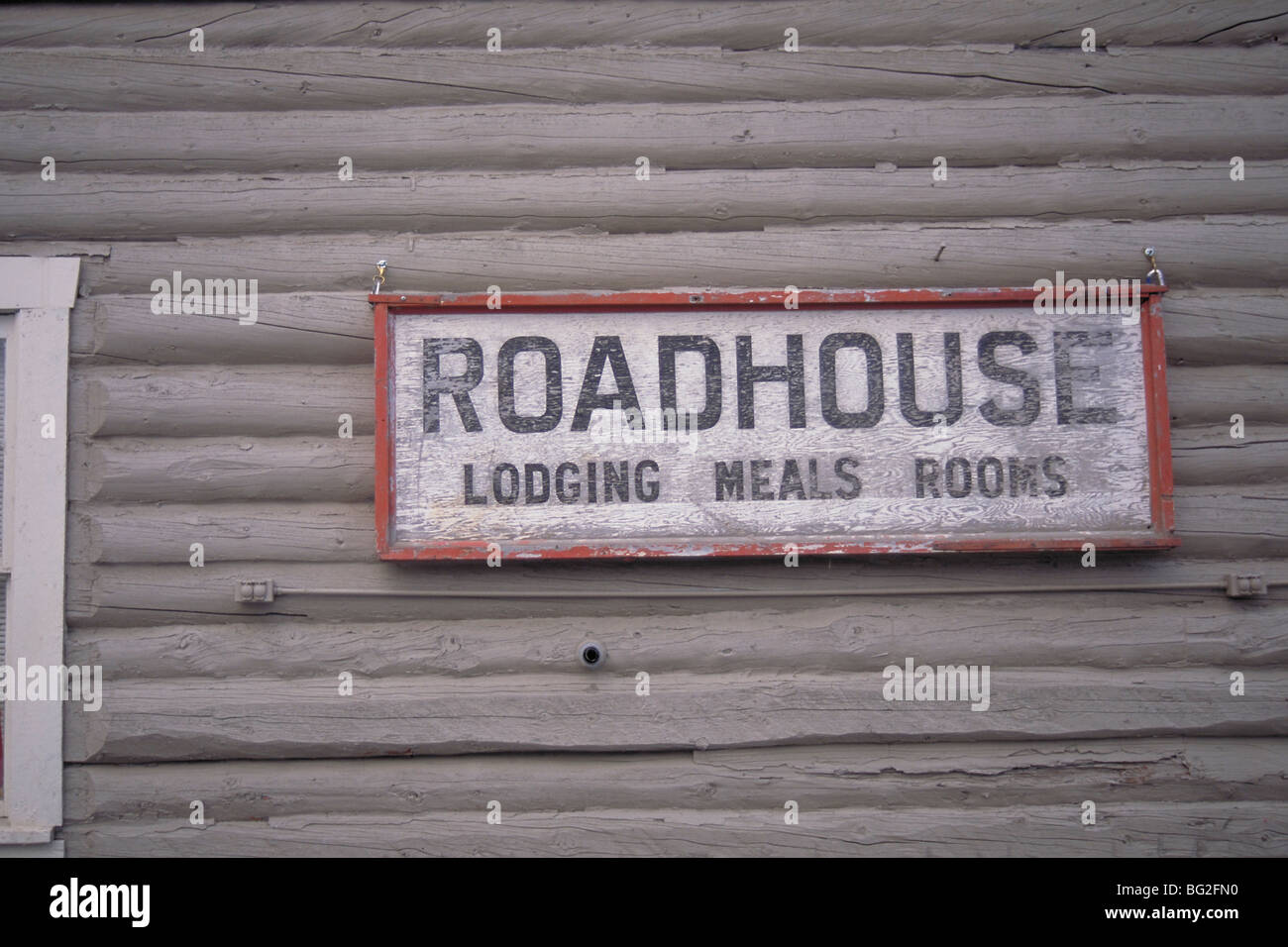Side of building in Alaska Stock Photo - Alamy