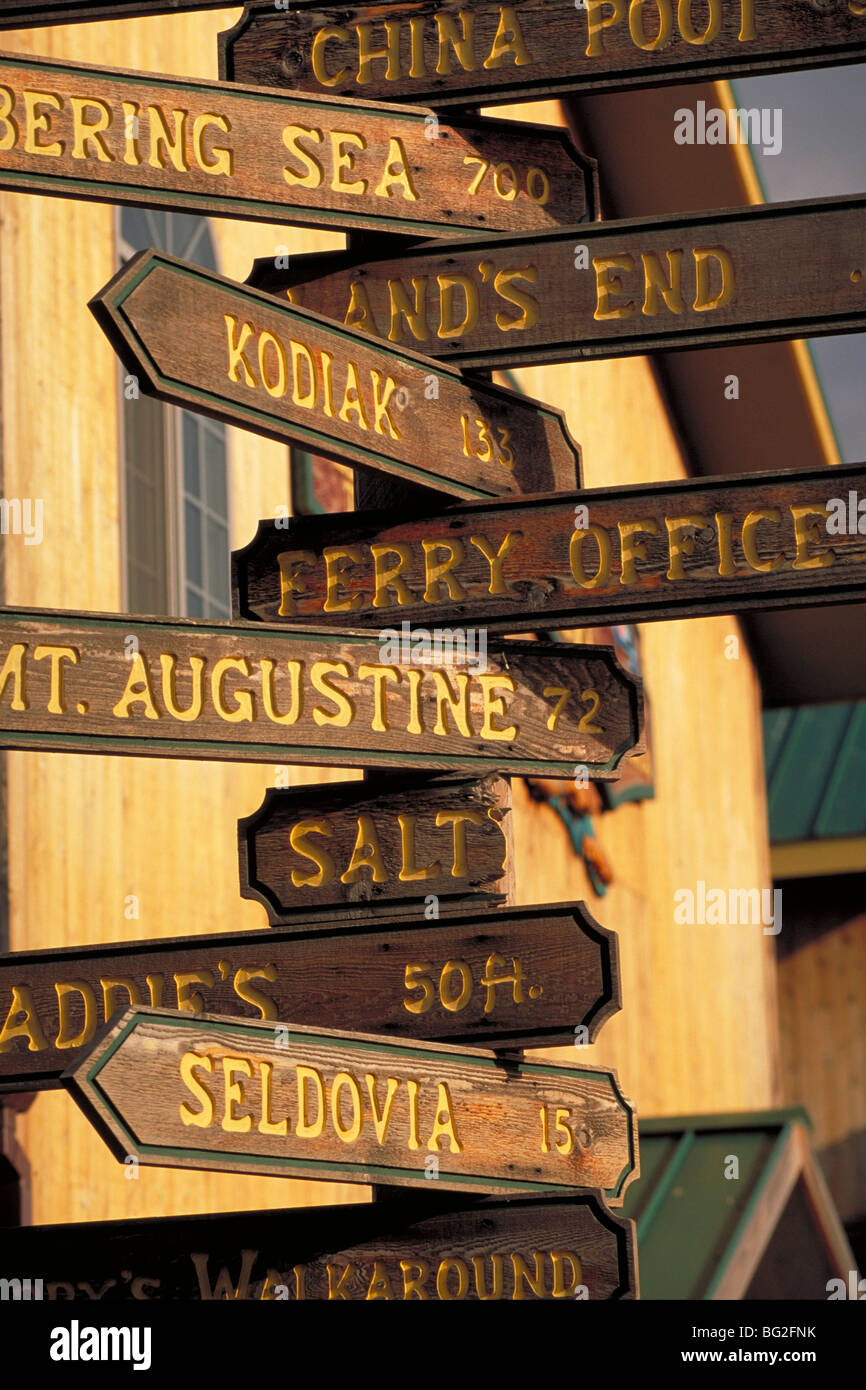 Directional sign, Alaska Stock Photo - Alamy