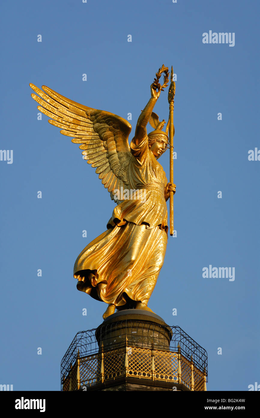 Berlin. Germany. Statue of Victoria Siegessäule Victory Column Stock ...