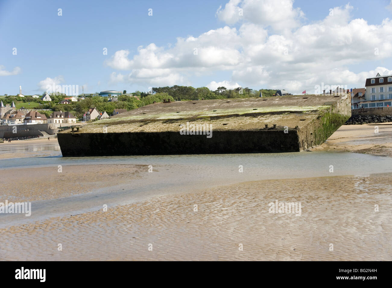 The remains of the Mulberry Harbour built to help the Allied invasion ...