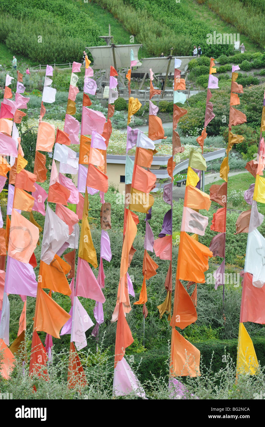 Colourful flags eden project cornwall hi-res stock photography and ...