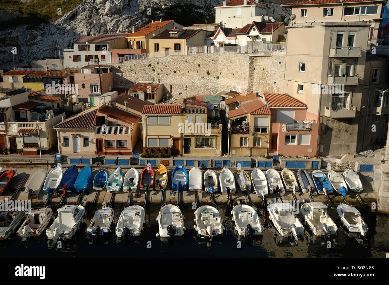 Aerial View of Vallon des Auffes Inlet & Fishing Port w/ith Traditional ...
