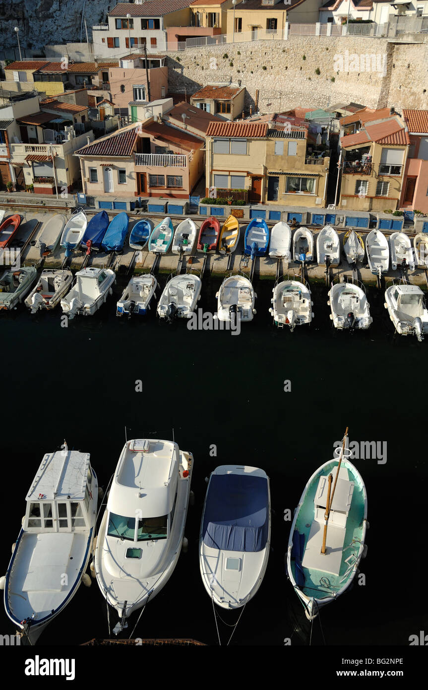 Aerial View of Vallon des Auffes Inlet & Fishing Port w/ith Traditional ...