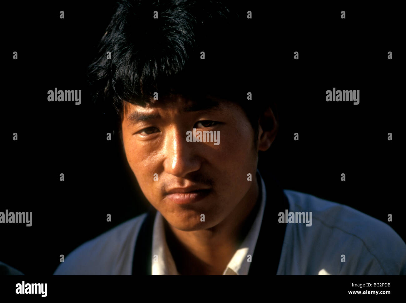 1, one, Chinese man, adult man, headshot, head shot, eye contact, front ...