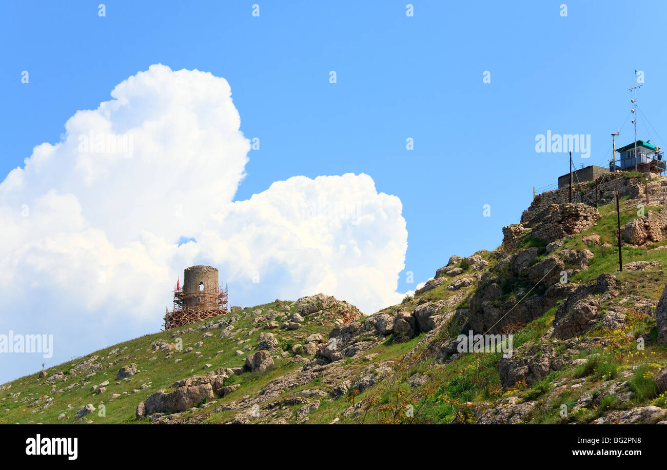 Summer view of ancient Genoese fortress (Near Balaclava Town, Crimea ...