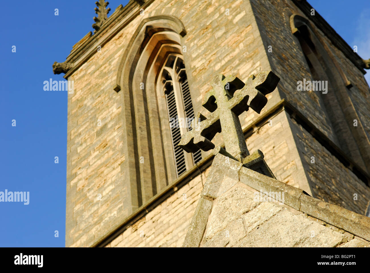 Church Spire and Cross Stock Photo - Alamy