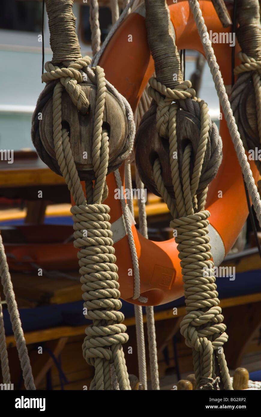 Detail view of a tackle Stock Photo - Alamy