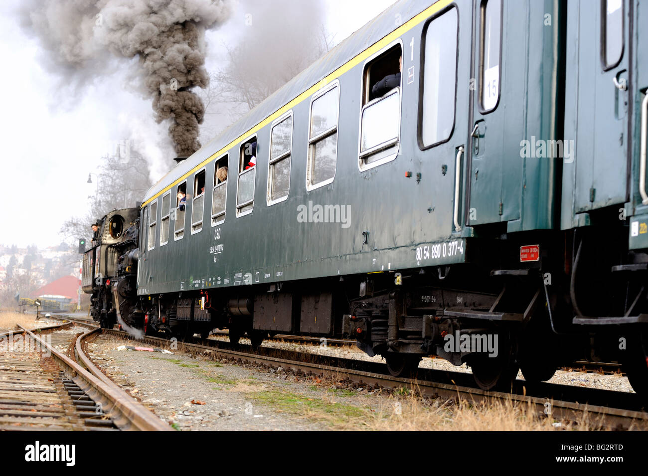Steam Locomotive coal tank engine railway railroad Stock Photo - Alamy