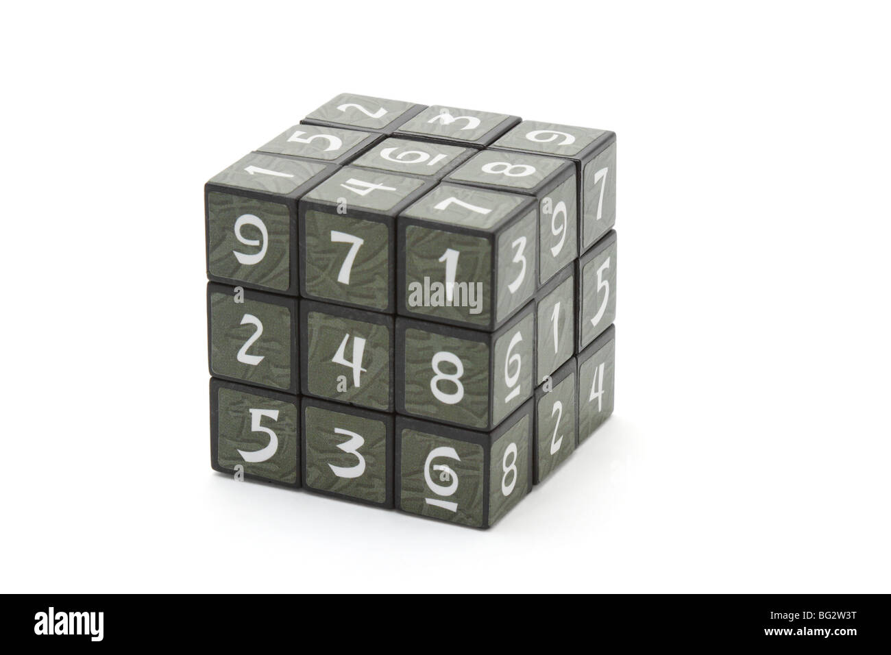 Rubik cube on white Cut Out Stock Images & Pictures - Alamy