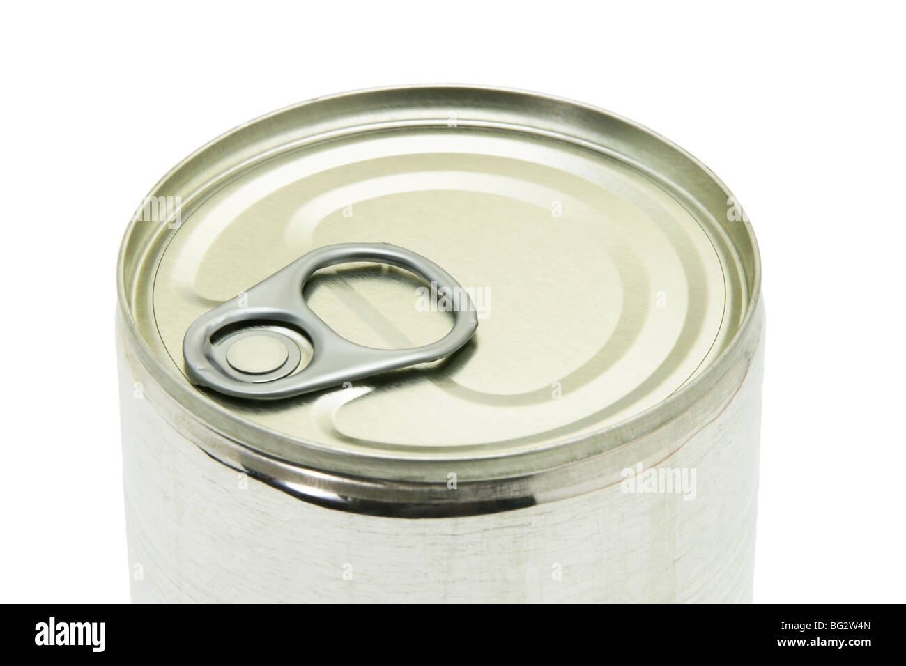 Close up of an unopen tin can of food or beverage Stock Photo - Alamy