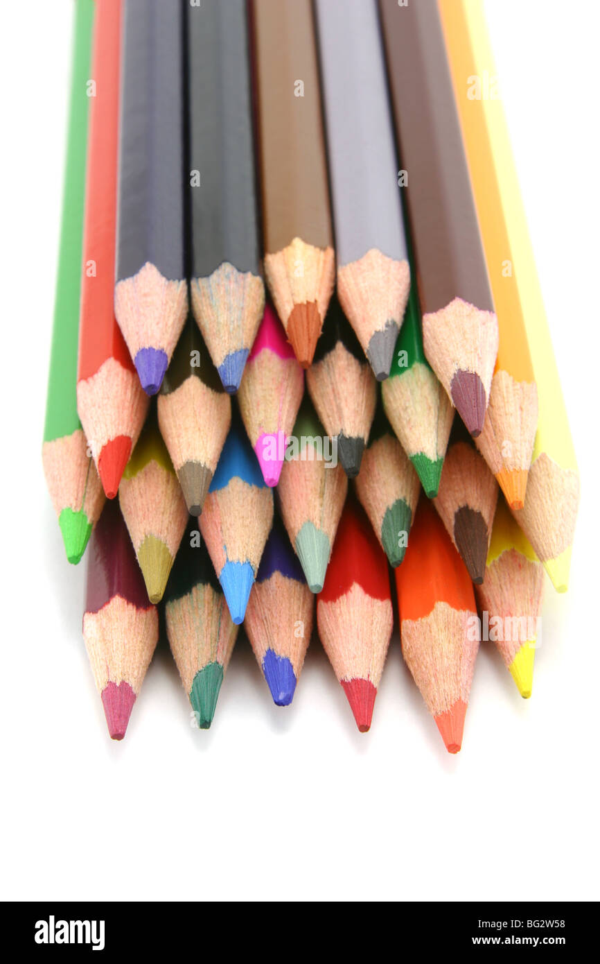 Pencils supplies school Cut Out Stock Images & Pictures - Alamy