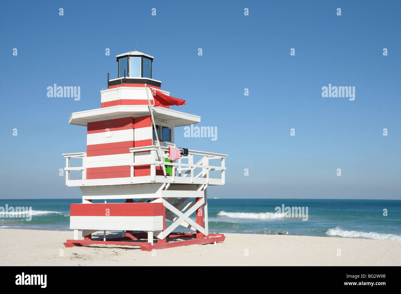 Lifeguard Tower at Miami South Beach, Florida USA Stock Photo - Alamy
