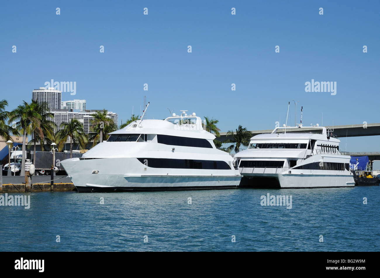 Boats at Downtown Miami, Florida Stock Photo - Alamy
