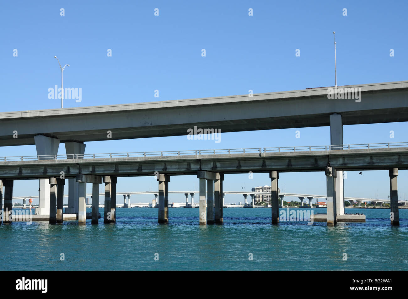 Biscayne Bay Bridge in Miami, Florida Stock Photo - Alamy