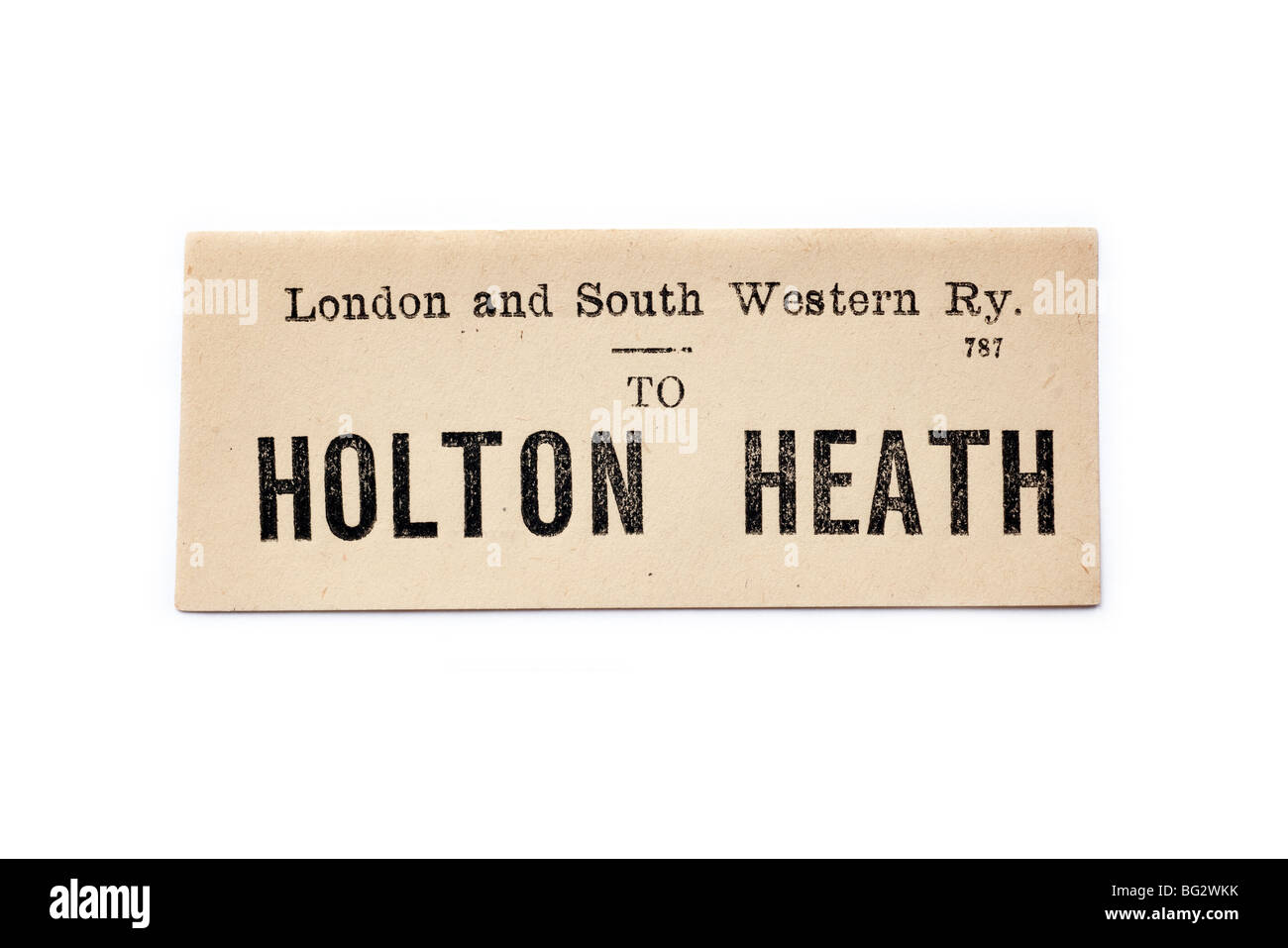 Holton Heath luggage label Stock Photo - Alamy