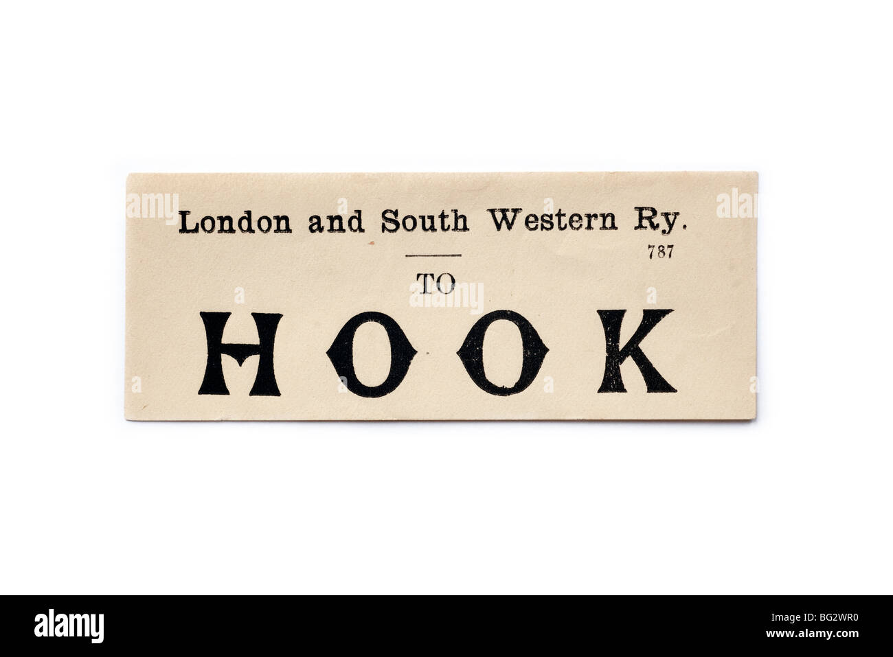 Hook luggage label Stock Photo - Alamy