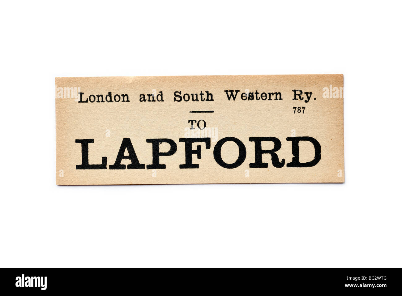 Lapford luggage label Stock Photo - Alamy