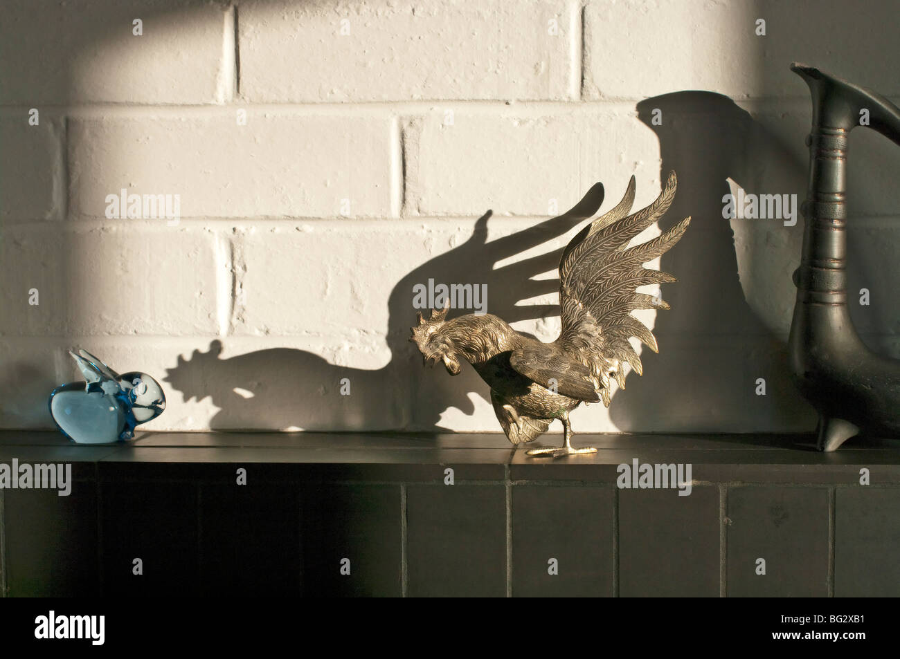 Intriguing wall shadows with bird Stock Photo - Alamy