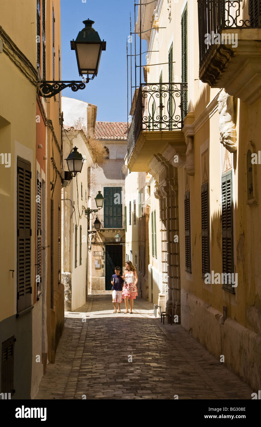 Back Streets of the Old Town ,Ciutadella, Menorca, Spain Stock Photo ...