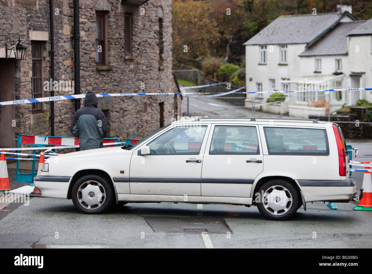 A flood damaged bridge in Backbarrow, Cumbria Stock Photo - Alamy