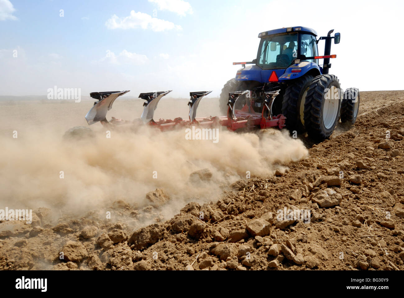 Israel, Negev Desert, Tractor ploughs a field Stock Photo - Alamy
