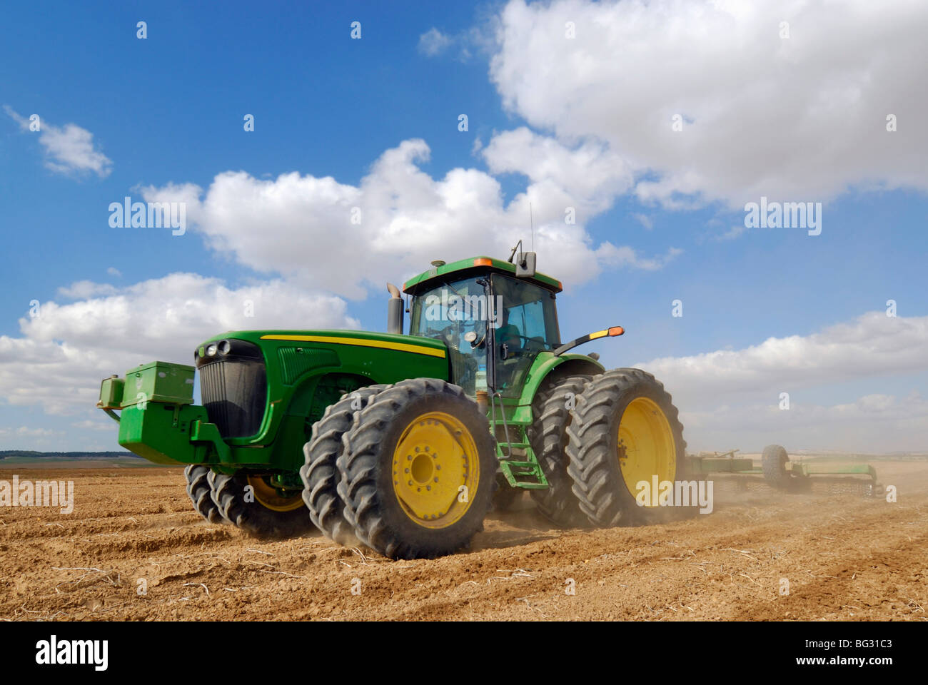 Israel, Negev Desert, Tractor harrowing a field Stock Photo - Alamy