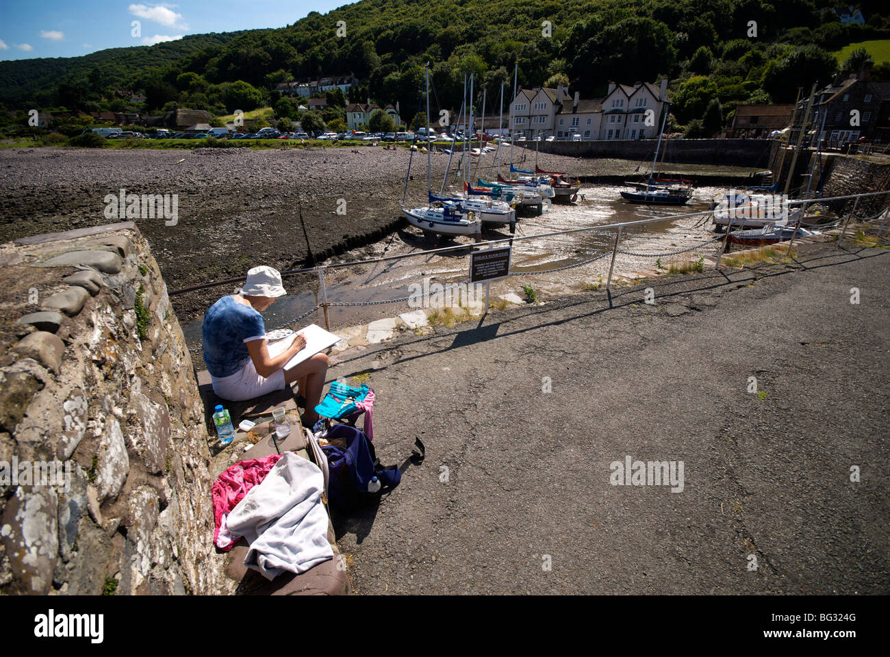 Porlock Weir Somerset Exmoor National Park Sea Lock Harbour Harbor ...