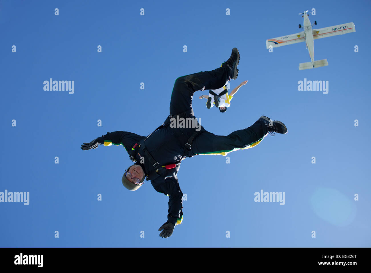 Freefall with back fly in the sky hi-res stock photography and images ...