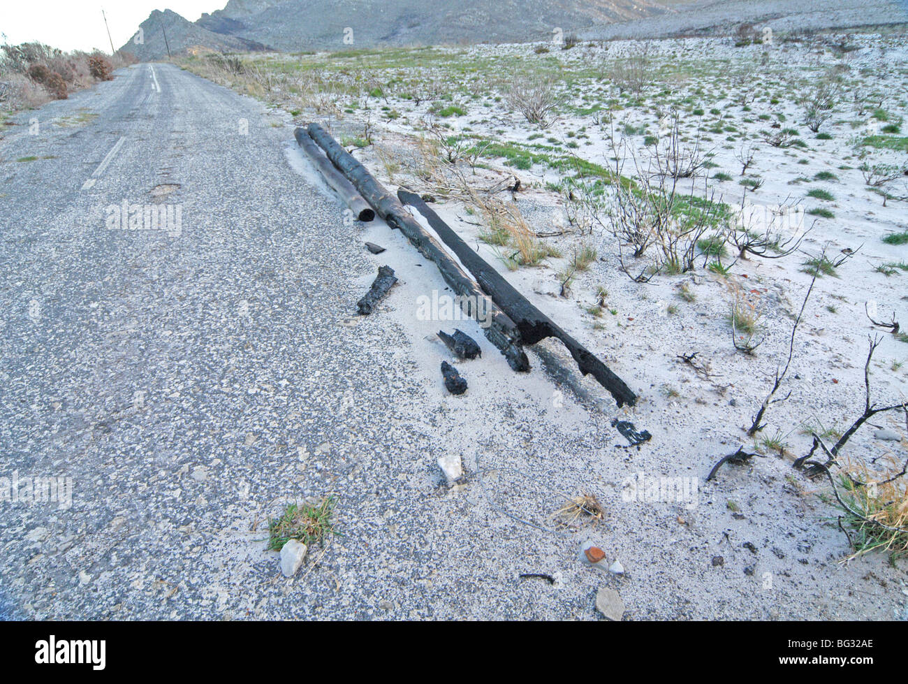 Burned wood on sand hi-res stock photography and images - Alamy