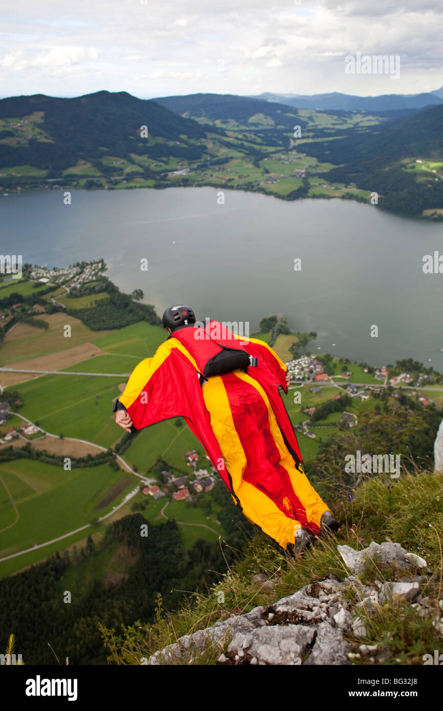 BASE jump from a cliff. The ultimate kick to do an object jump with a ...