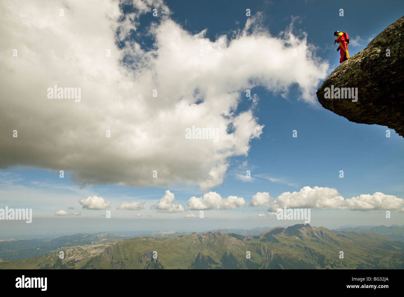 BASE jump from a cliff. The ultimate kick to do an object jump with a ...