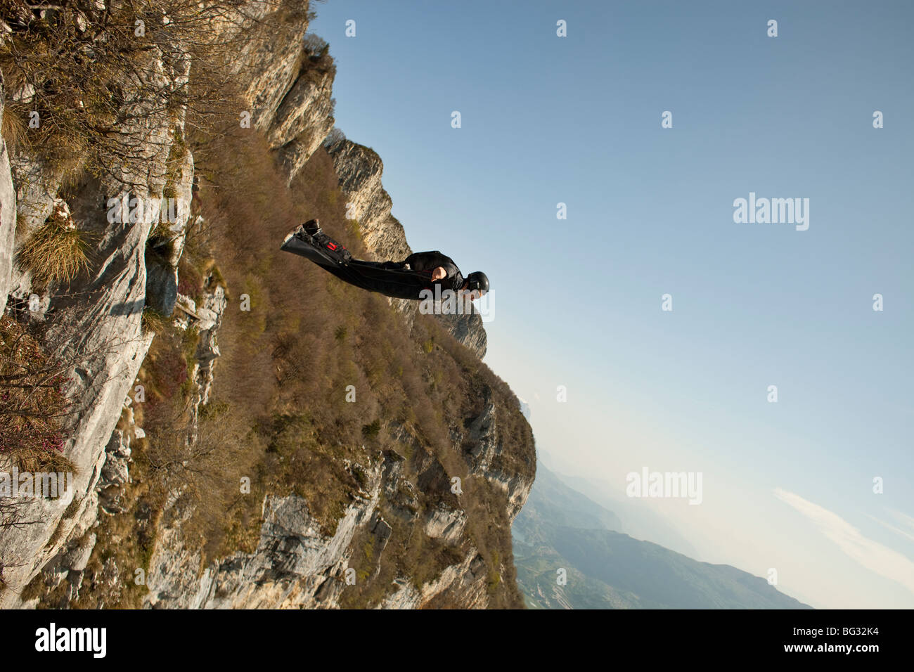 BASE jump from a cliff. The ultimate kick to do an object jump with a ...