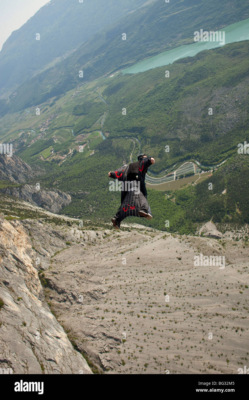 BASE jump from a cliff. The ultimate kick to do an object jump with a ...