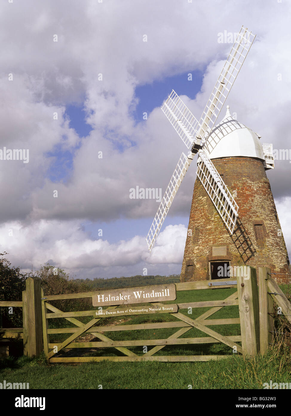 Halnaker West Sussex England UK Restored 18th century brick tower ...