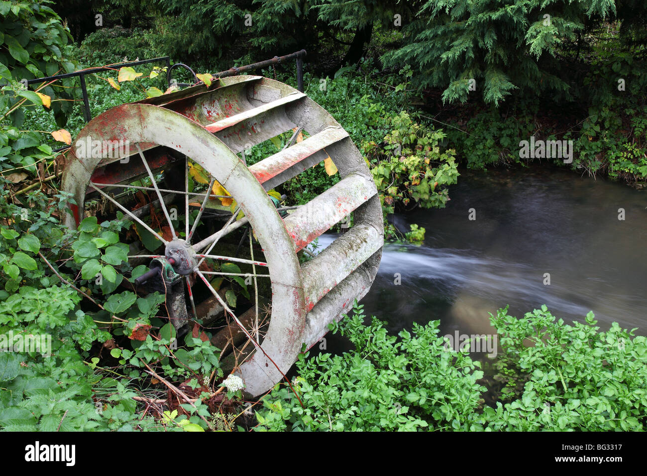 Old waterwheel at Littlecote House Berkshire England Stock Photo - Alamy