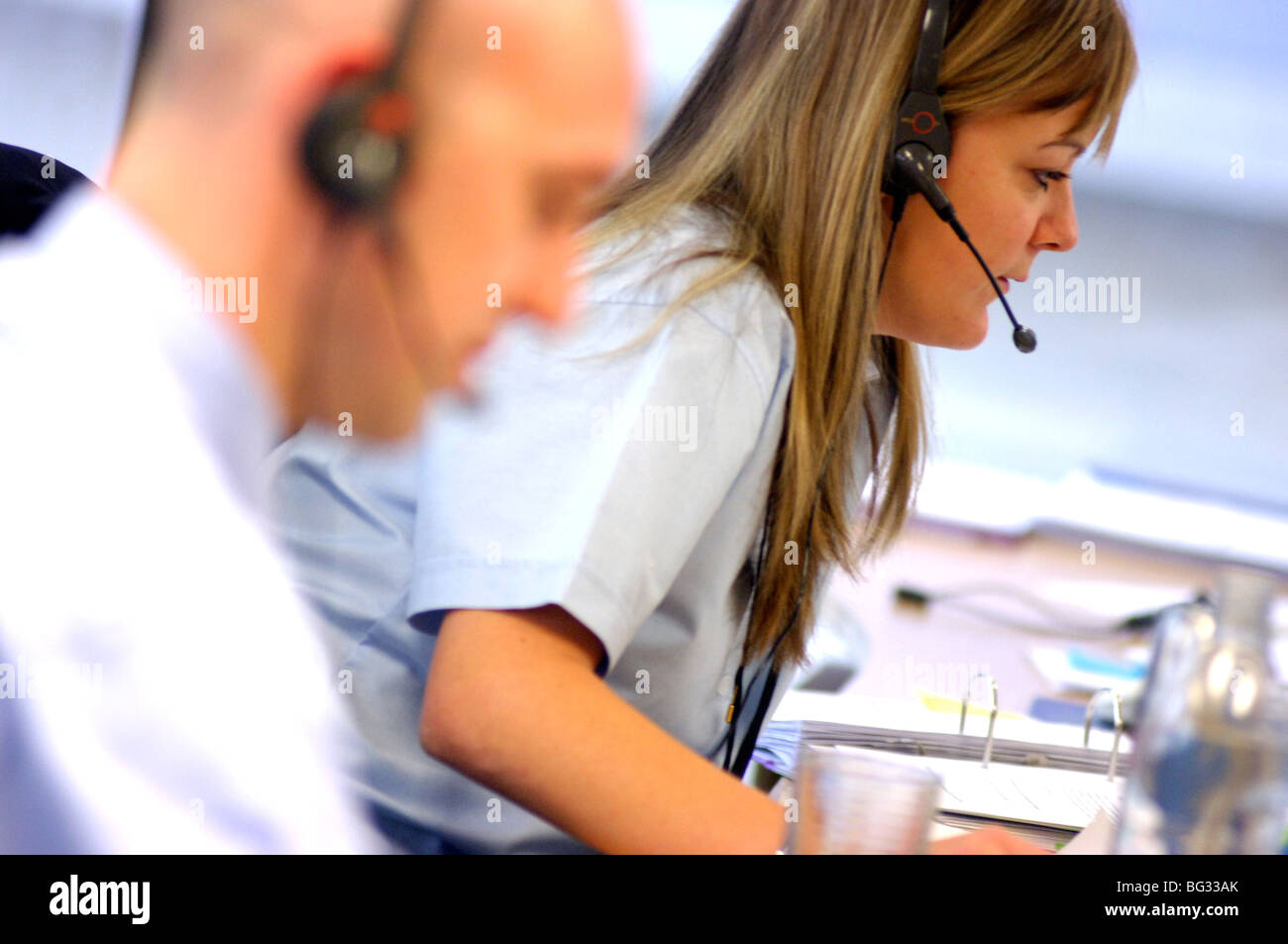 Royalty free photograph of customer support operator helping client on ...