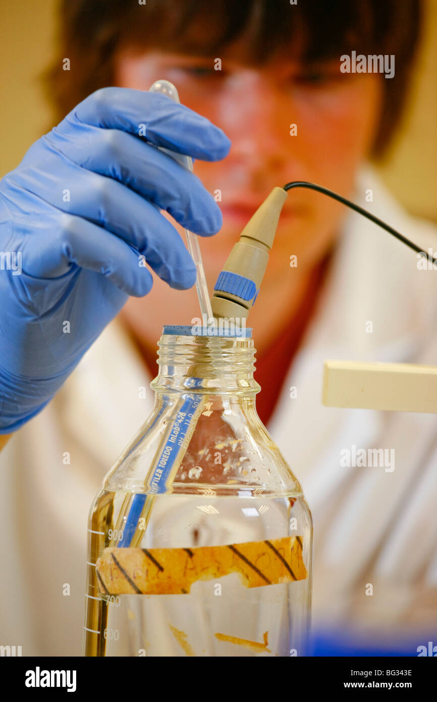 Male science research student in a laboratory testing Stock Photo - Alamy