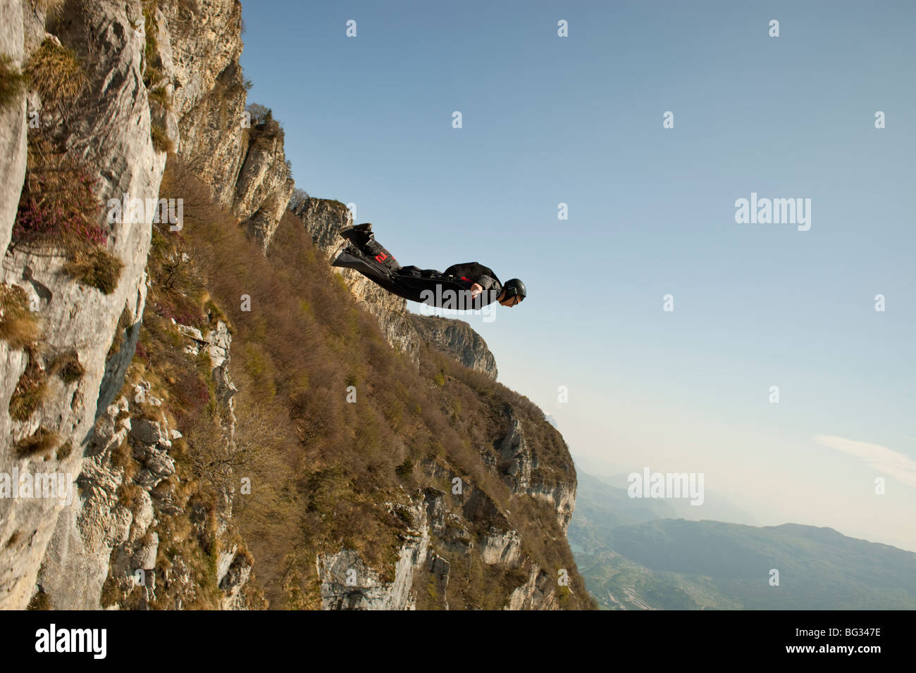 BASE jump from a cliff. The ultimate kick to do an object jump with a ...