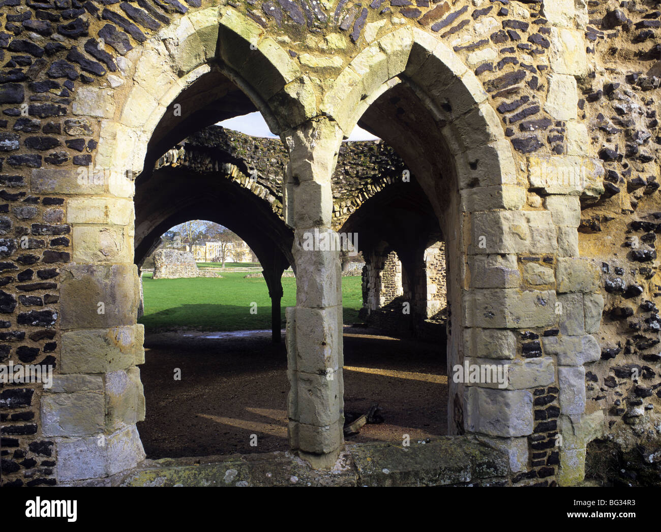 Waverley Abbey Farnham Surrey England UK. Lay brothers refectory ...