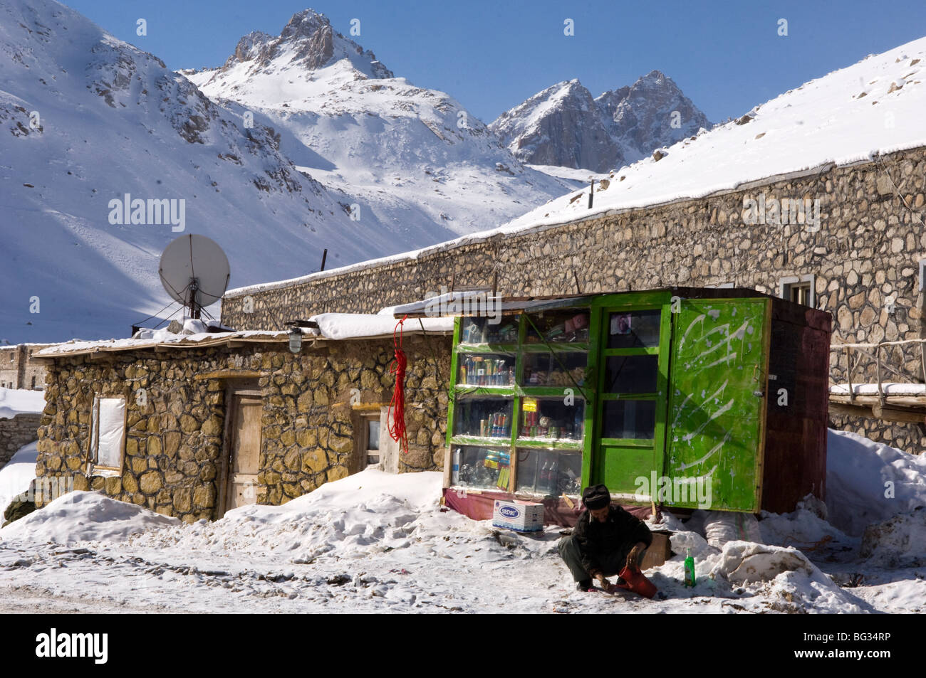 Shop in the Salang Pass, Afghanistan Stock Photo - Alamy