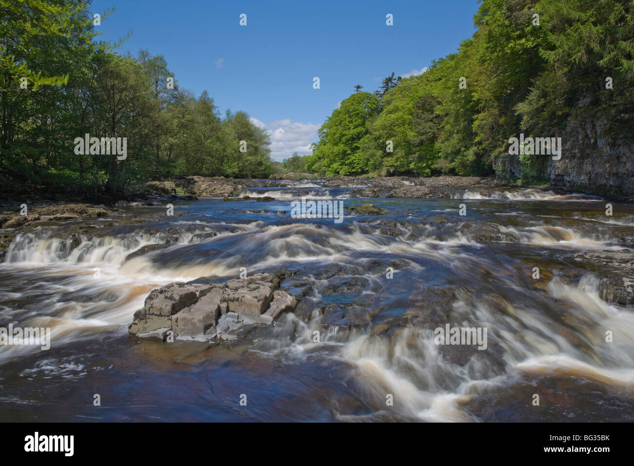 The River Tees between High Force and Low Force waterfalls Stock Photo ...