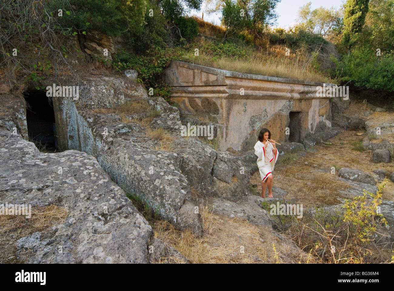 Etruscan Necropolis of the Peschiera, Tuscania, Viterbo, Latium, Italy ...
