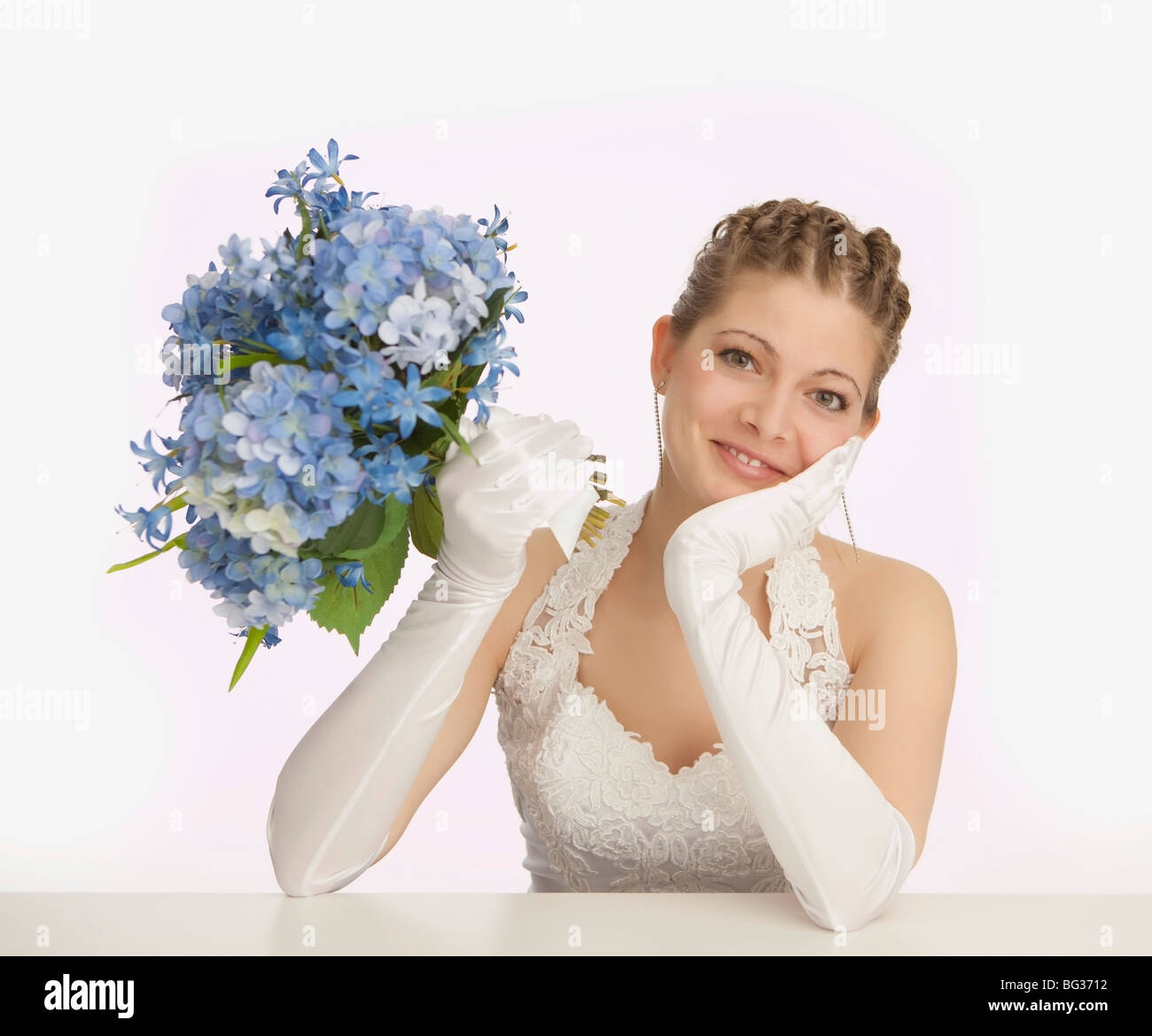 Bride with gloves hi-res stock photography and images - Alamy