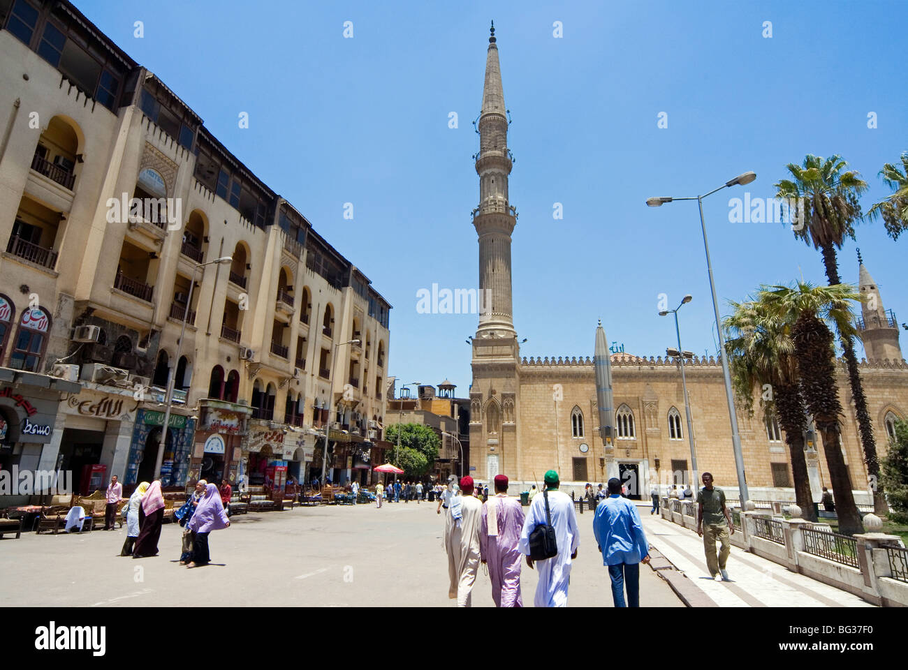 El Hussein Square and Mosque, Cairo, Egypt, North Africa, Africa Stock ...