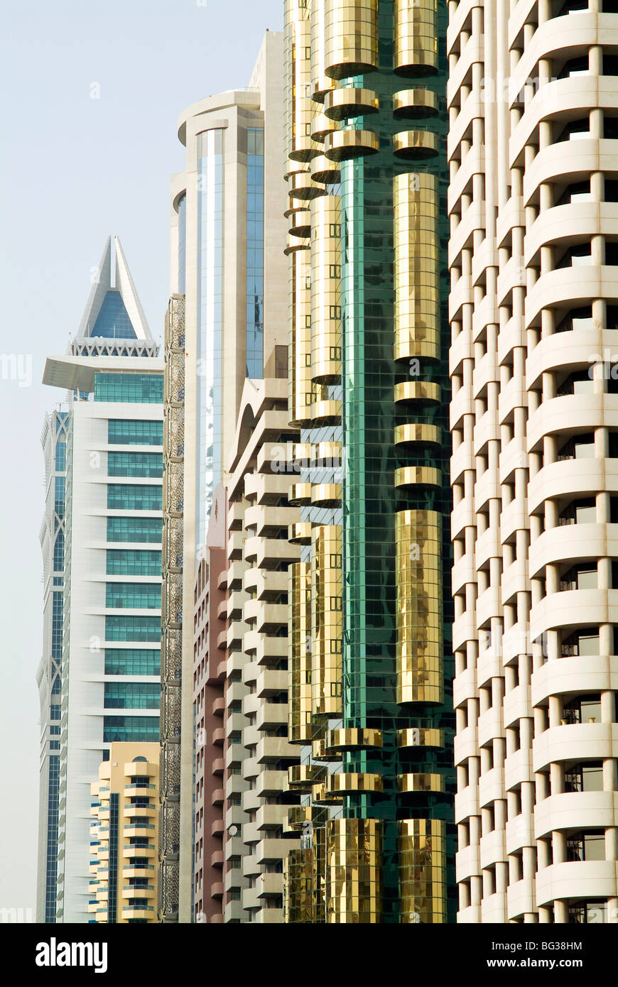 Buildings in E11 or Sheikh Zayed Road, Dubai, United Arab Emirates ...